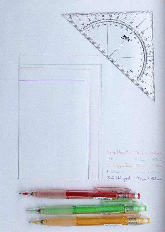 Notebook dimensions - Bleistift